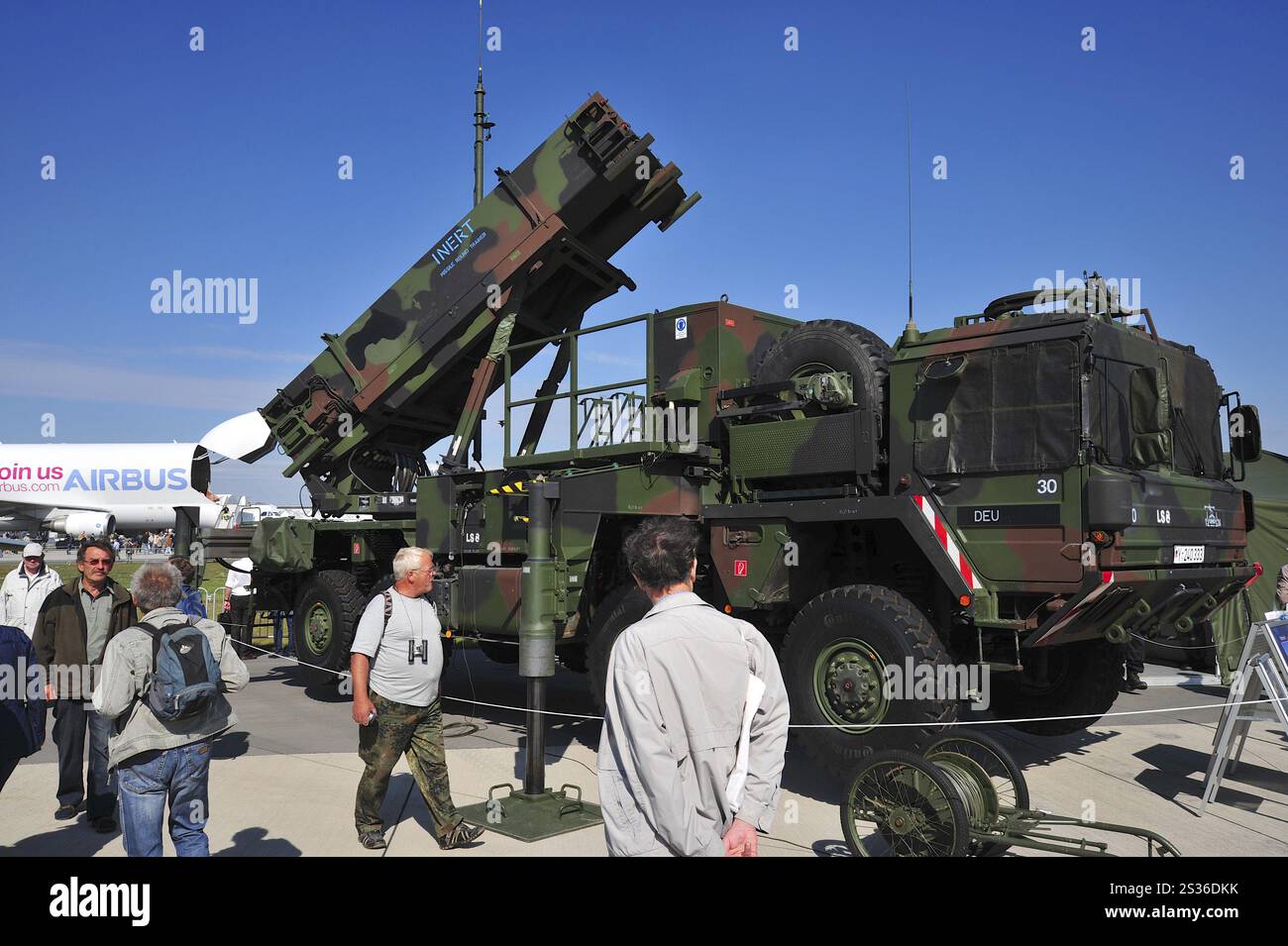Patriot fire control centre with guided missile at the ILA exhibition ...