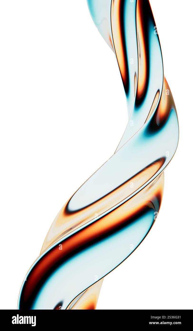 Abstract colorful curve glass background, 3d rendering. 3D illustration Stock Photo - Alamy
