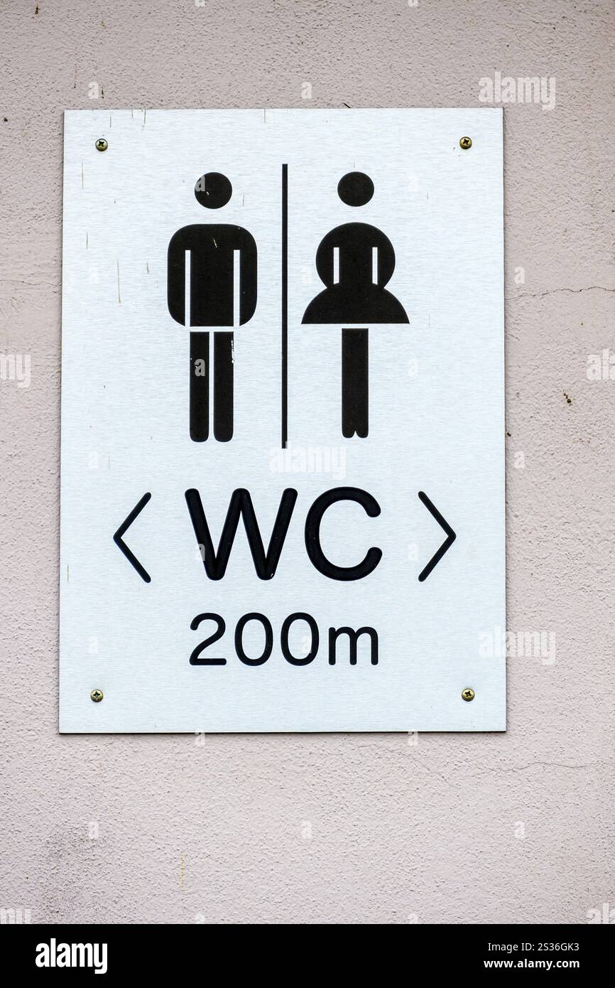 Toilet sign man woman, symbol for sanitary technology, gender ...