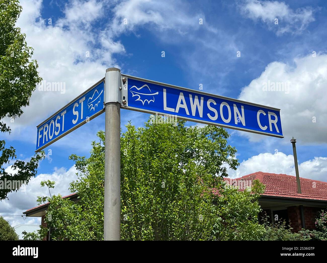 A street sign shows Lawson Crescent in Orange, NSW, Thursday, January 9 ...