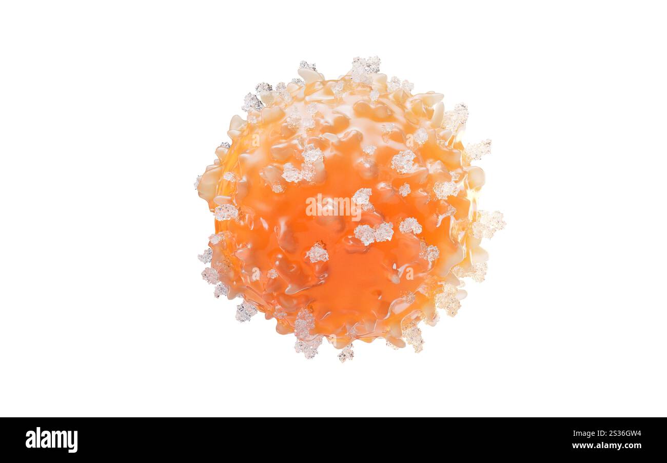 Lymphocytes and biomedical concept, 3d rendering. 3D illustration Stock ...