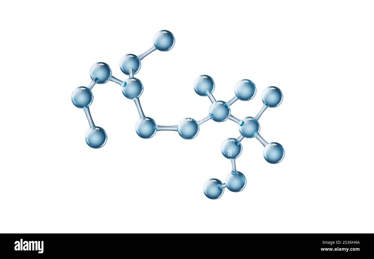 Molecule with biological and chemical concept, 3d rendering. 3D ...