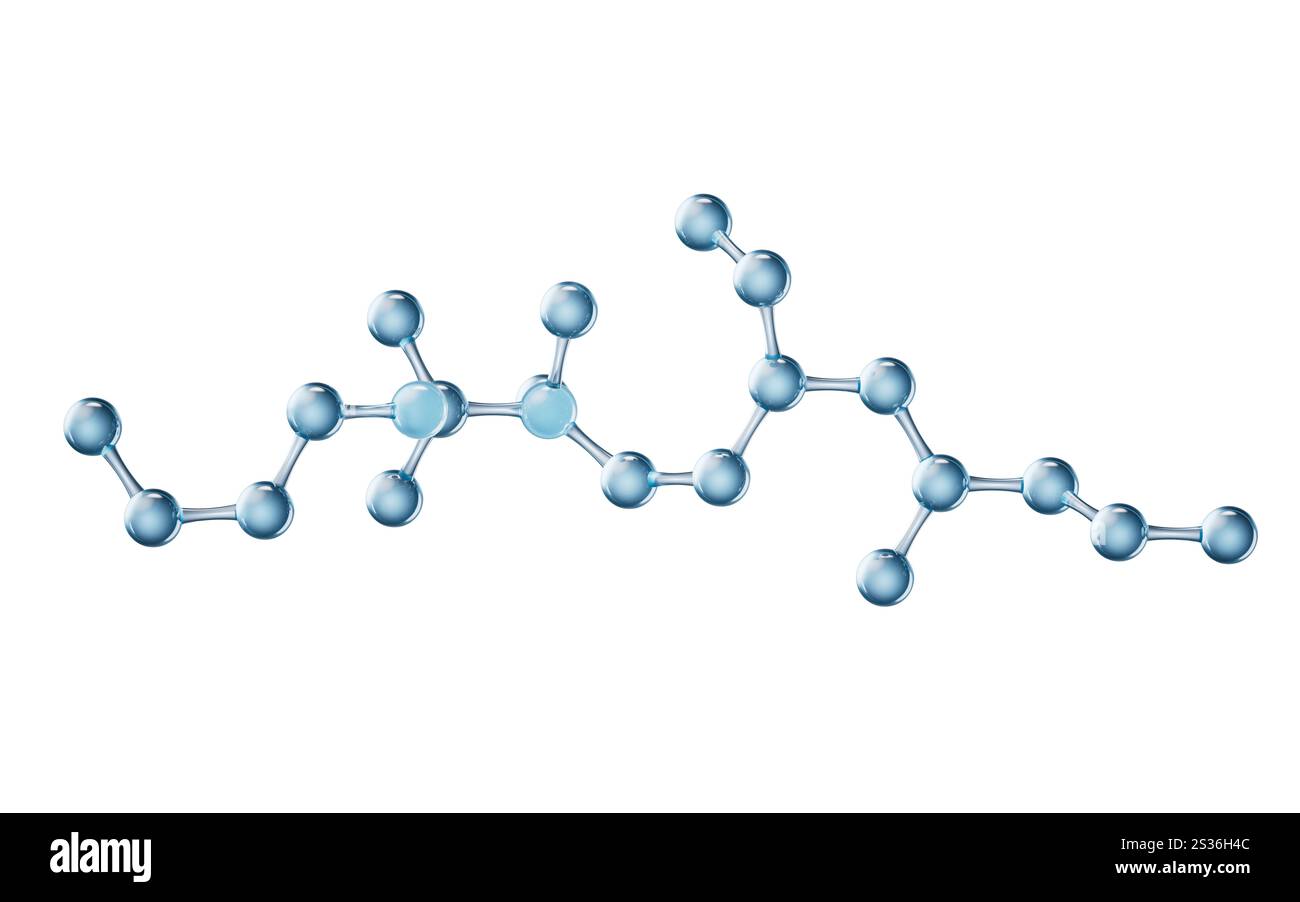 Molecule with biological and chemical concept, 3d rendering. 3D ...