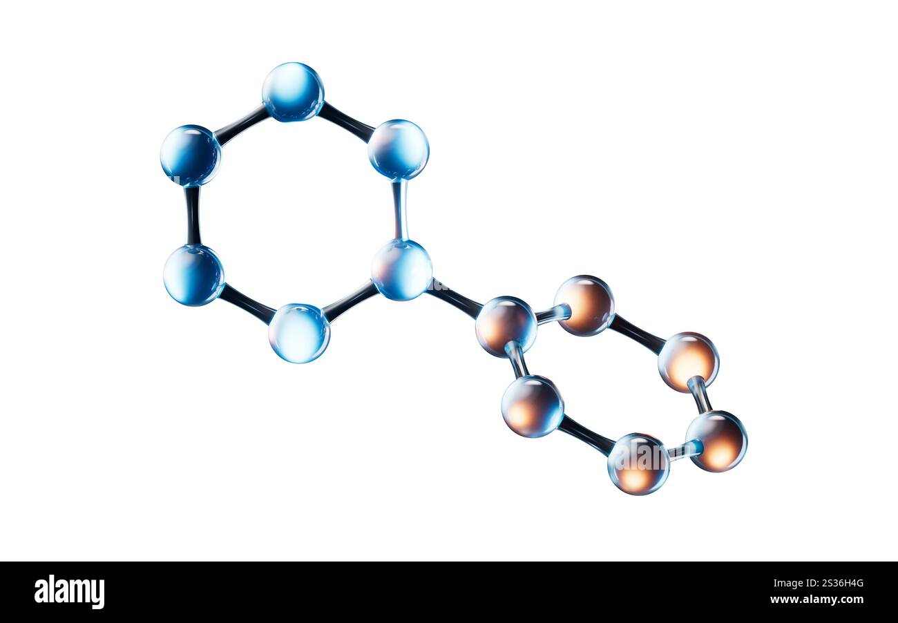 Molecule with biological and chemical concept, 3d rendering. 3D ...