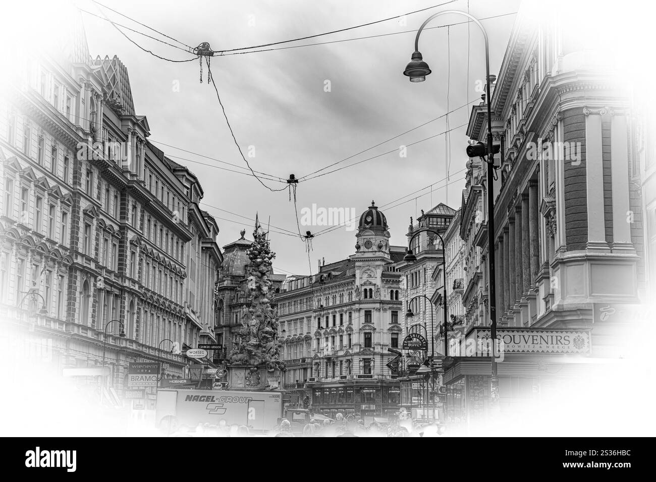 Busy downtown Black and White Stock Photos & Images - Alamy