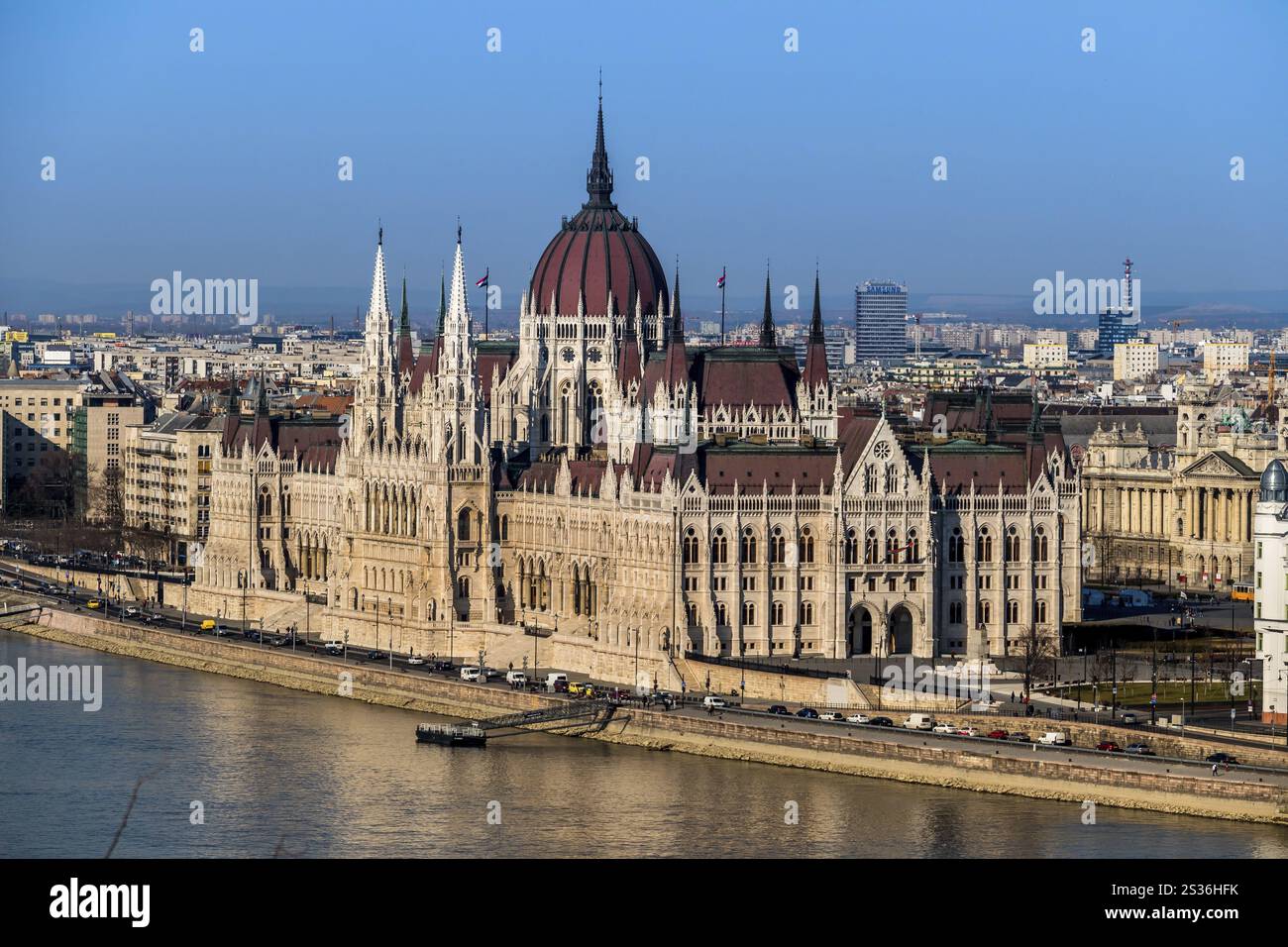 Hungary, Budapest. The Parliament is one of the landmarks of the ...