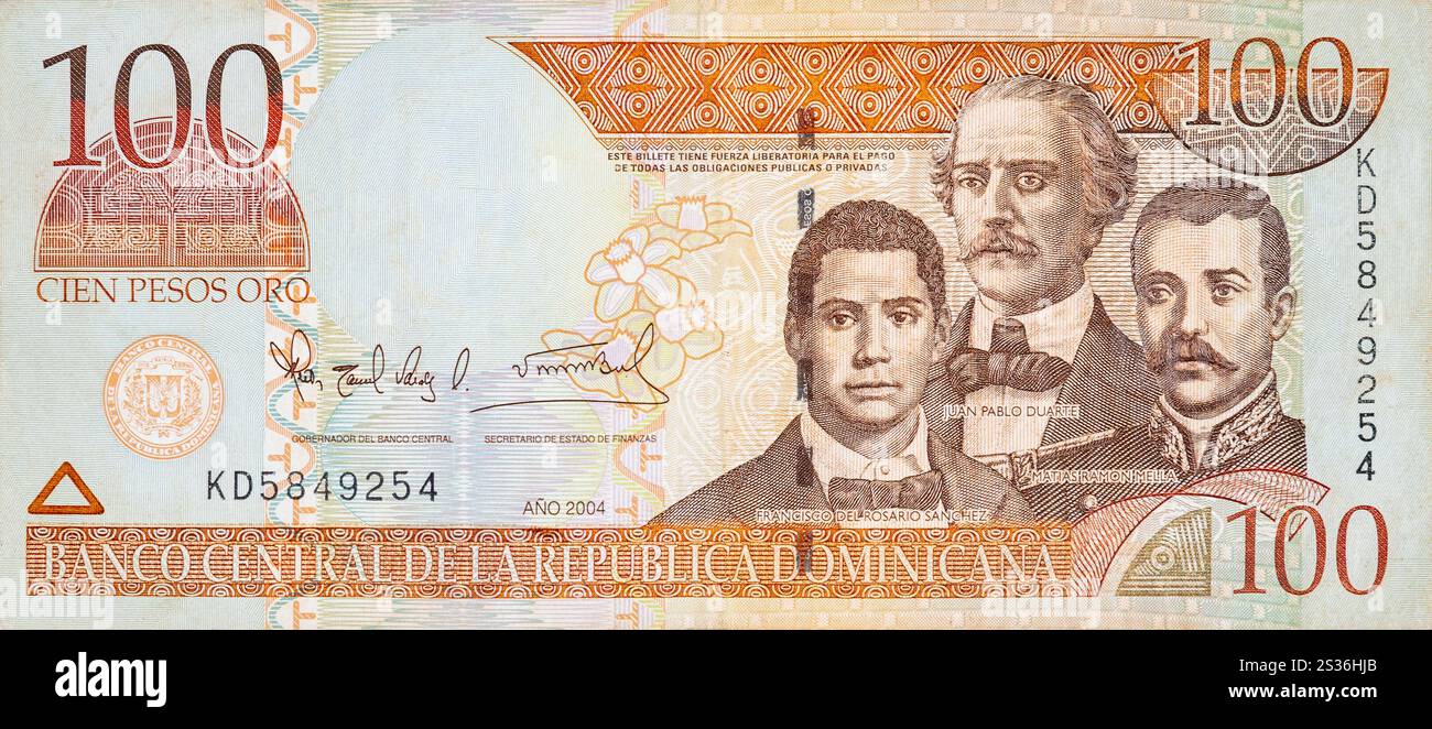 Francisco Del Rosario Sanchez portrait with Matias Ramon Mella and Juan ...