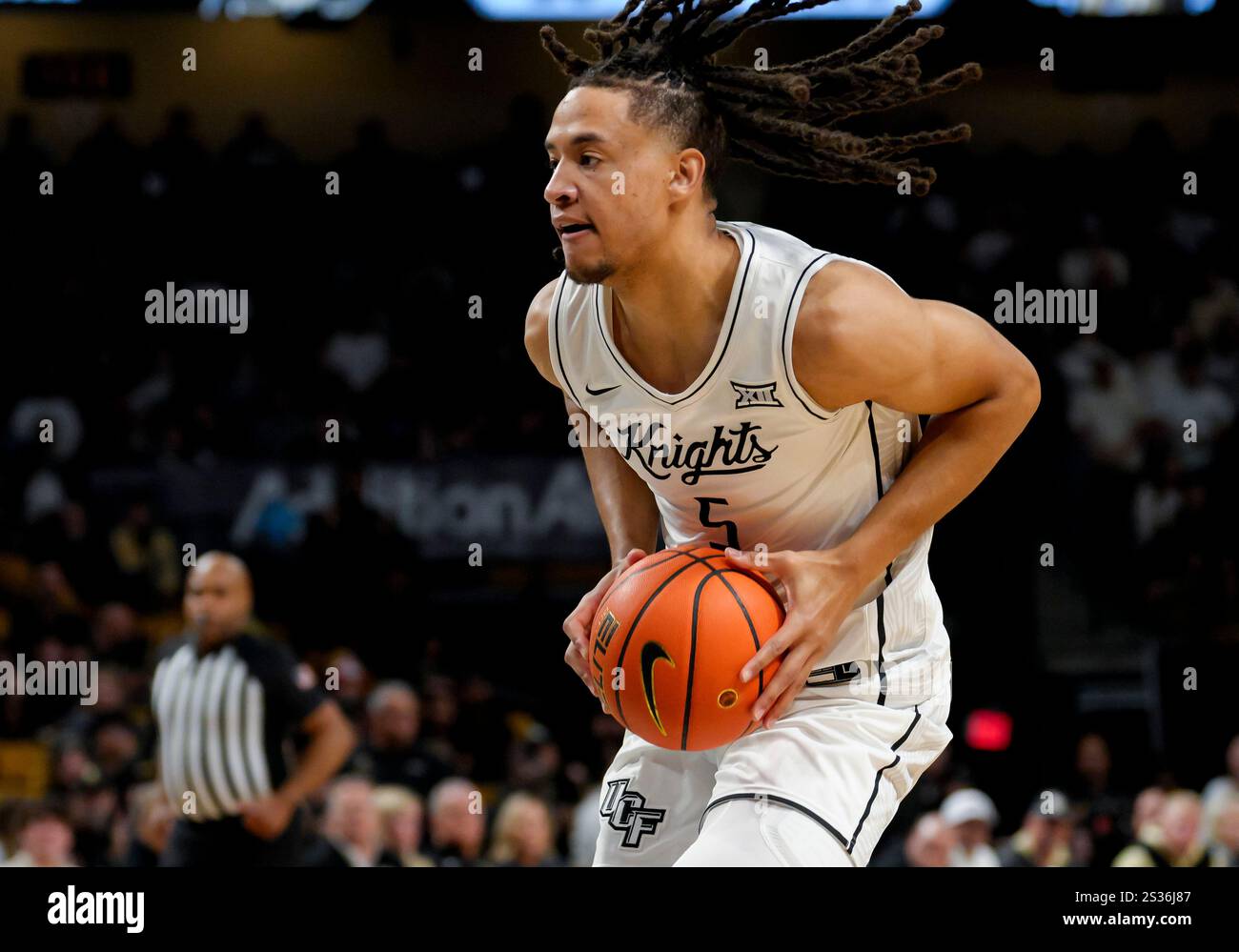 ORLANDO, FL - JANUARY 08: UCF Knights forward Benny Williams (5) looks ...