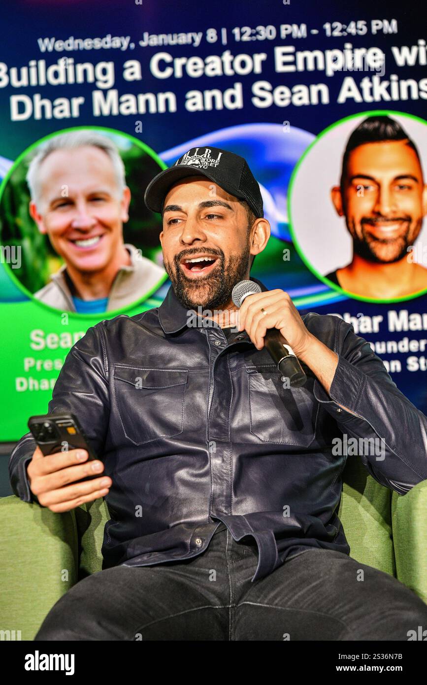 Las Vegas, NV, USA. 8th Jan, 2025. Dhar Mann speaks at during 'Building ...