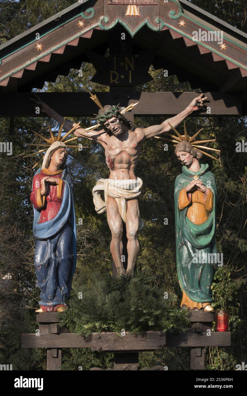 The crucifixion of Jesus Christ Austria on Good Friday in front of ...
