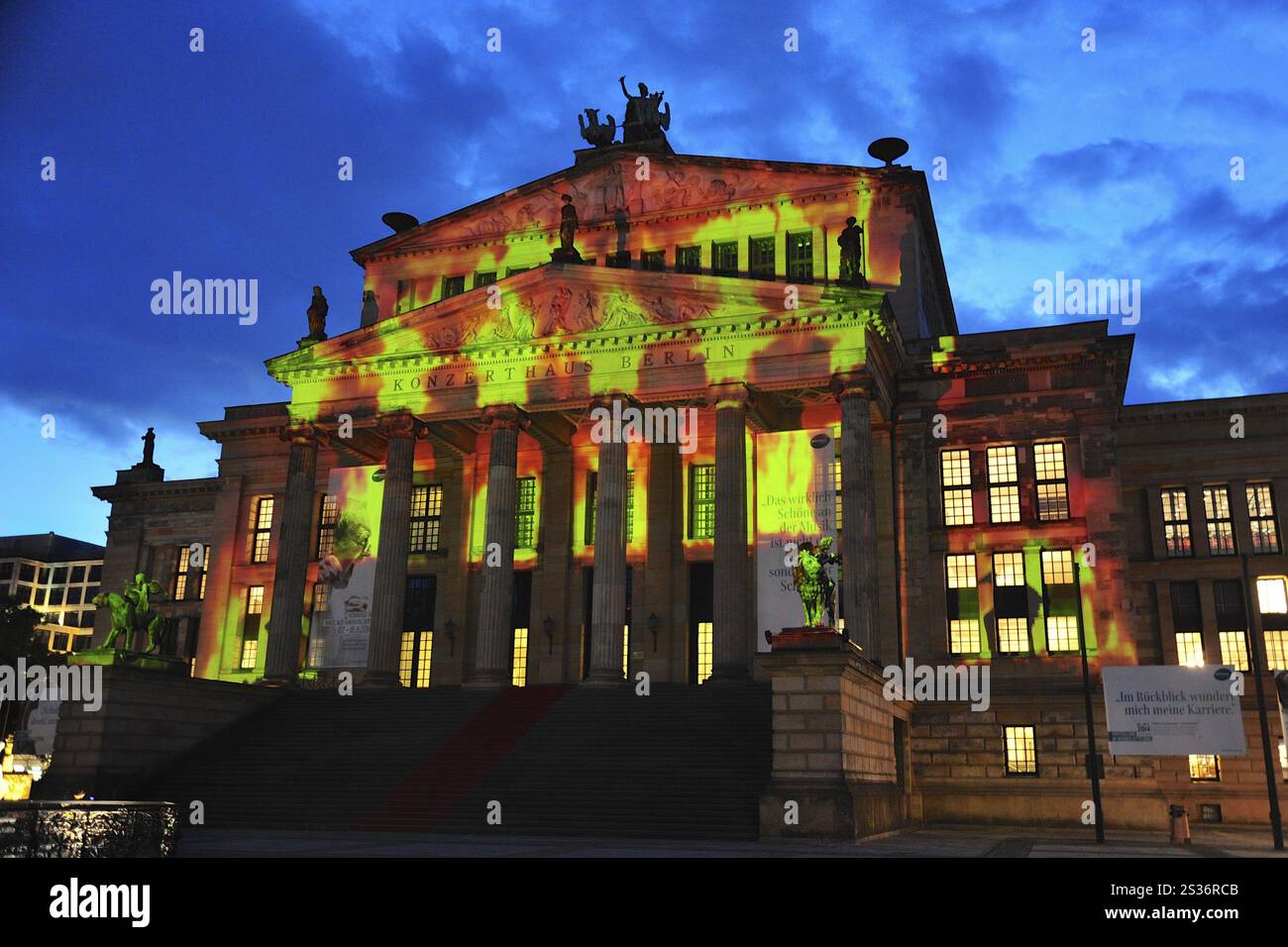 Concert hall Berlin illuminated by the Festival of Lights Stock Photo ...
