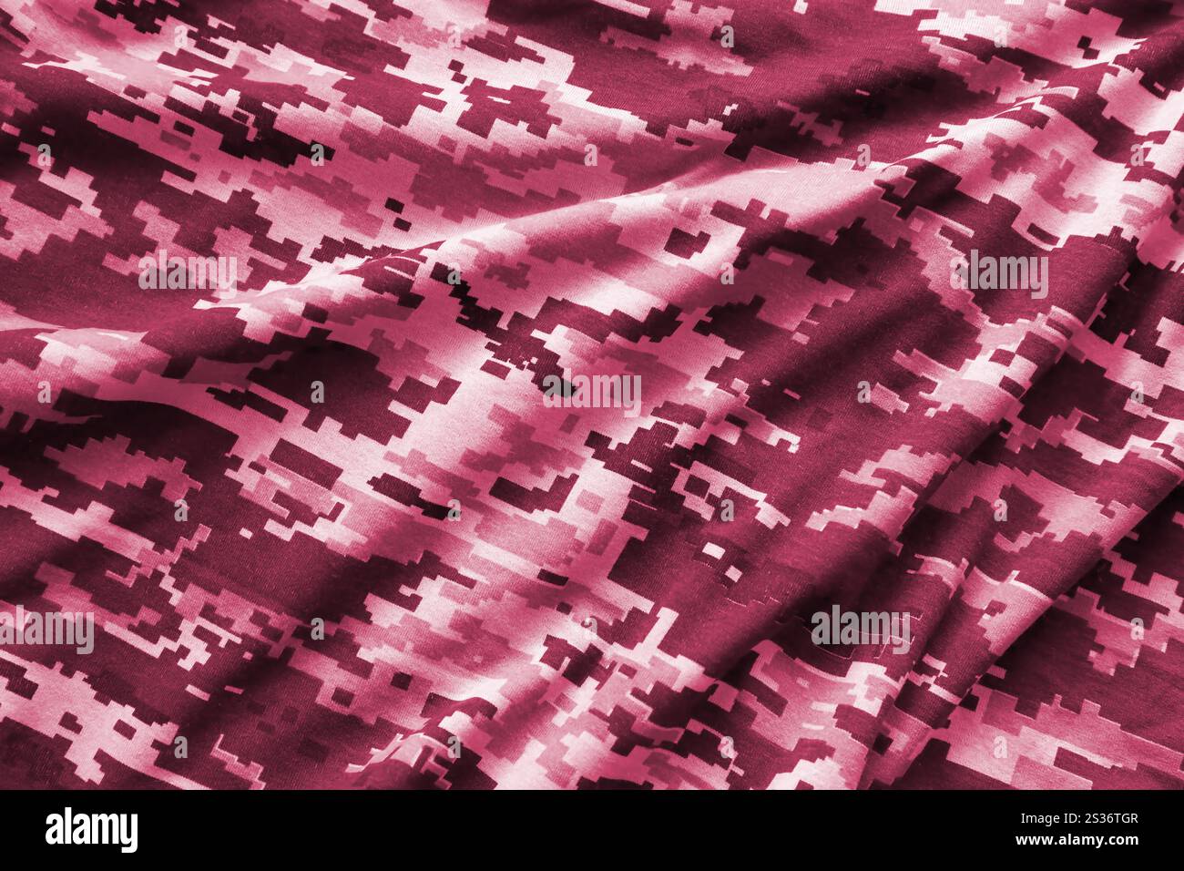 Fabric with texture of Ukrainian military pixeled camouflage. Cloth ...