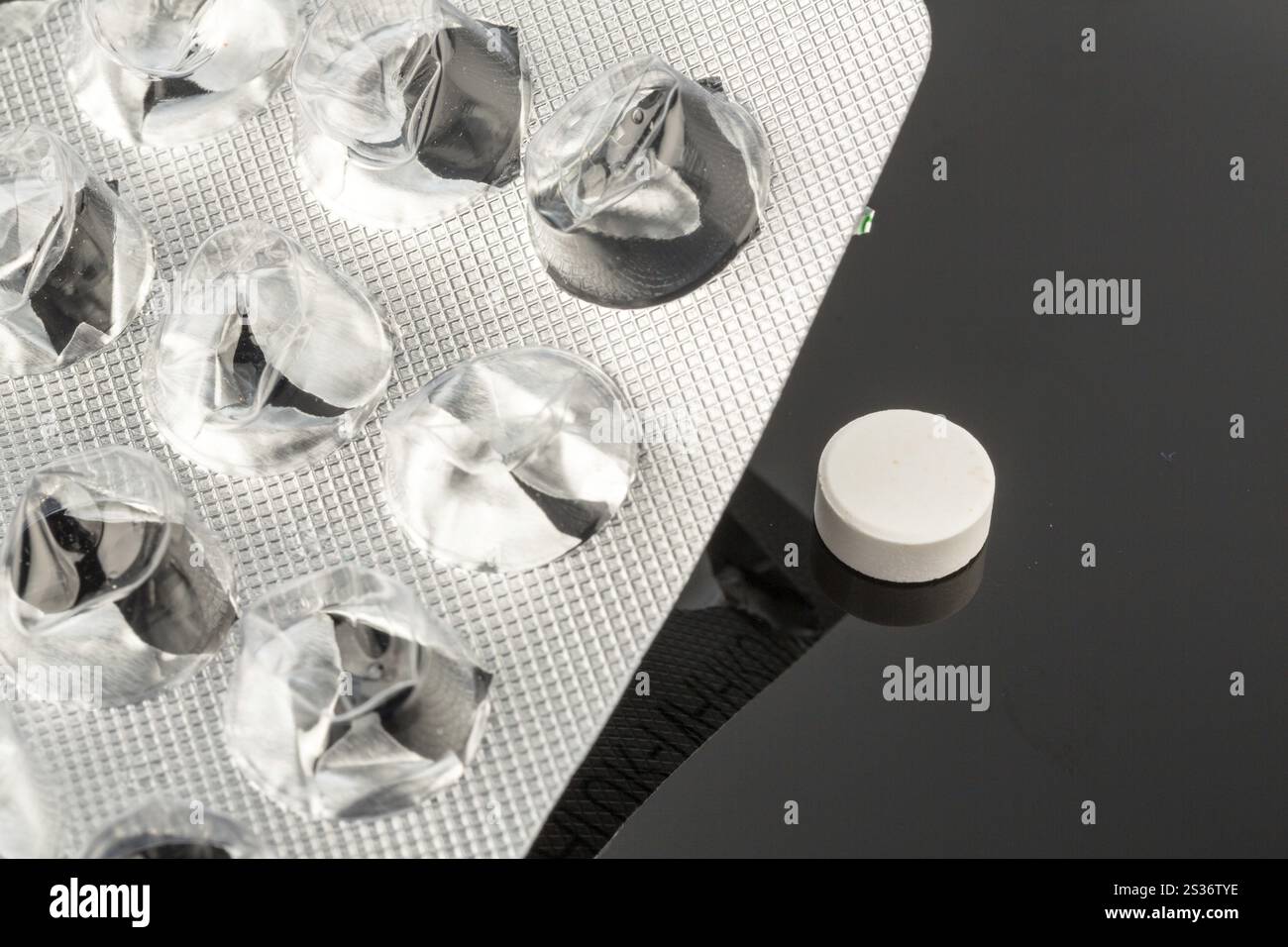 Tablets in blister pack, symbolic photo for health, medicine and tablet ...