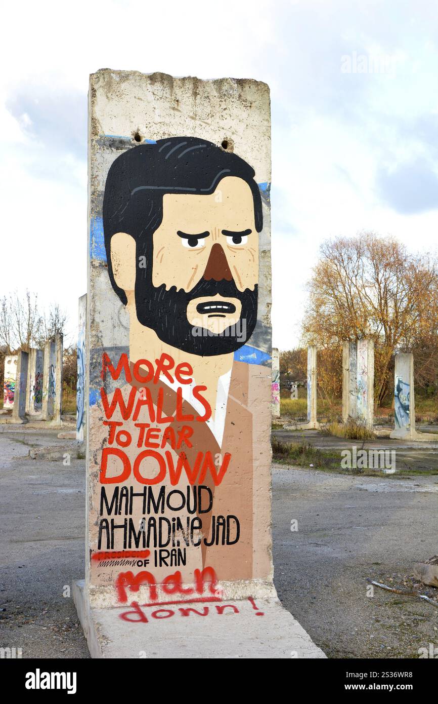 Part of the wall depicting dictators in Teltow, Brandenburg Stock Photo ...