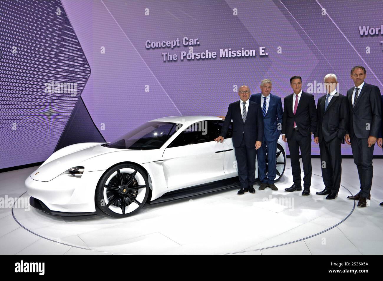Porsche Executive Board at the IAA with the new Mission E concept car ...