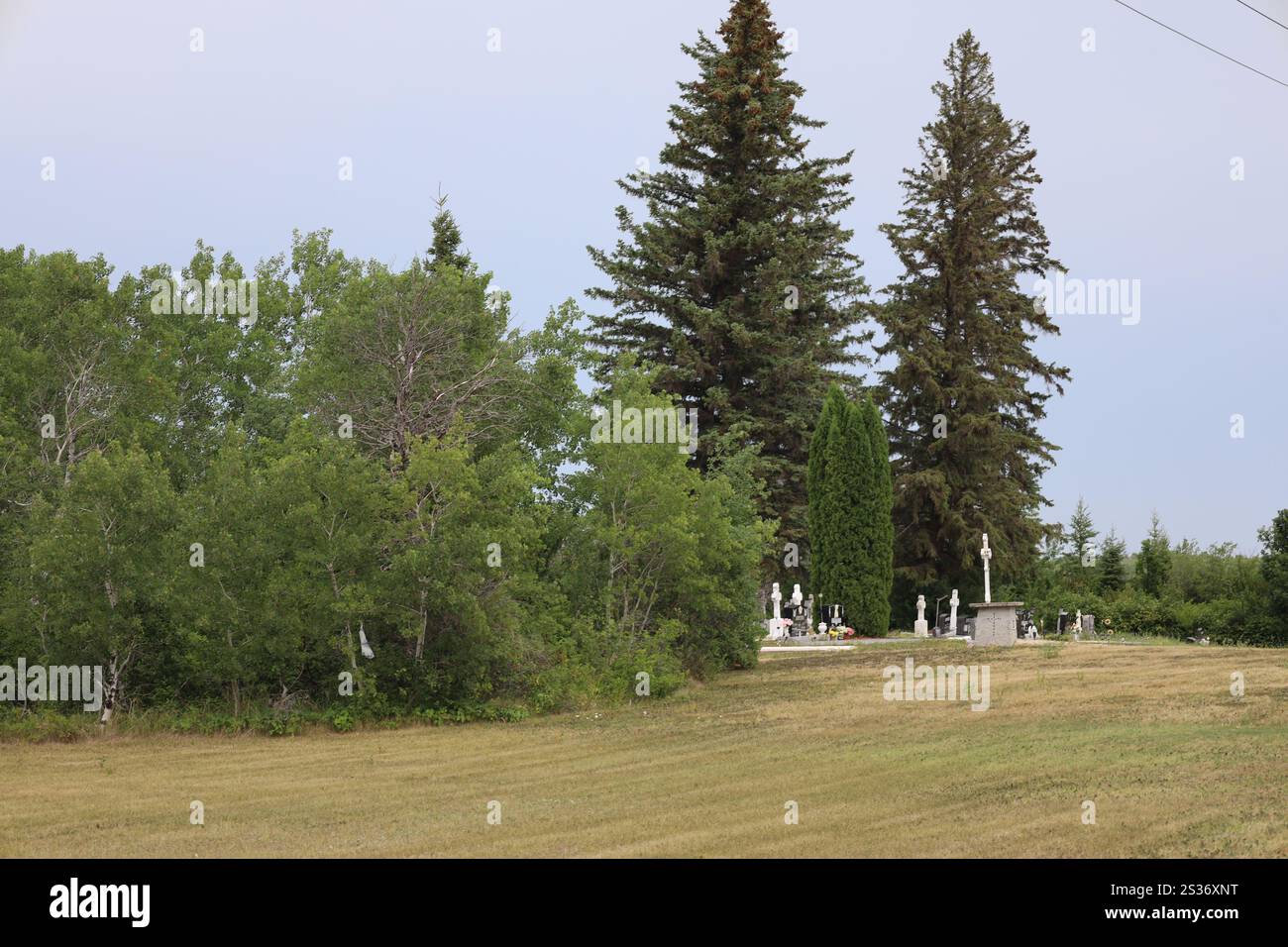 small historic rural cemetery in a pastoral setting Stock Photo - Alamy