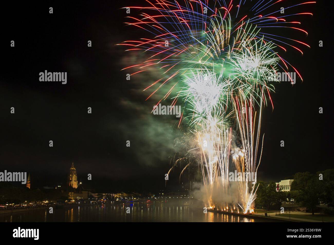 Fireworks over the Main, Frankfurt, Germany, Europe Stock Photo - Alamy