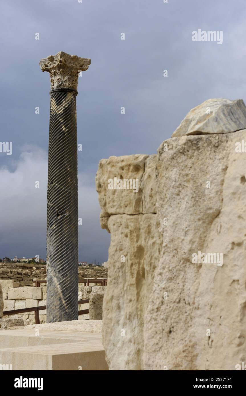 Travel stock photo of an Ancient column with a spiral pattern an a ...
