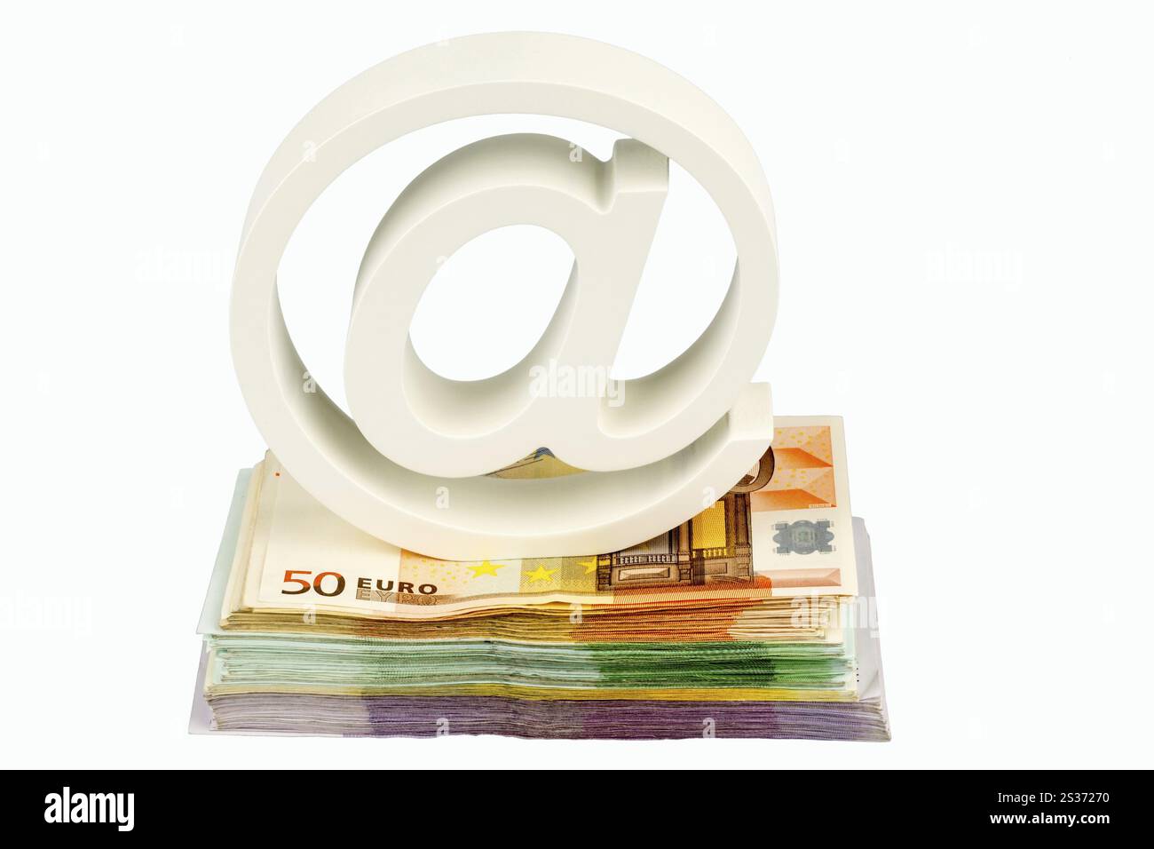 Spider monkey and banknotes, symbolic photo for IT costs and copyright ...