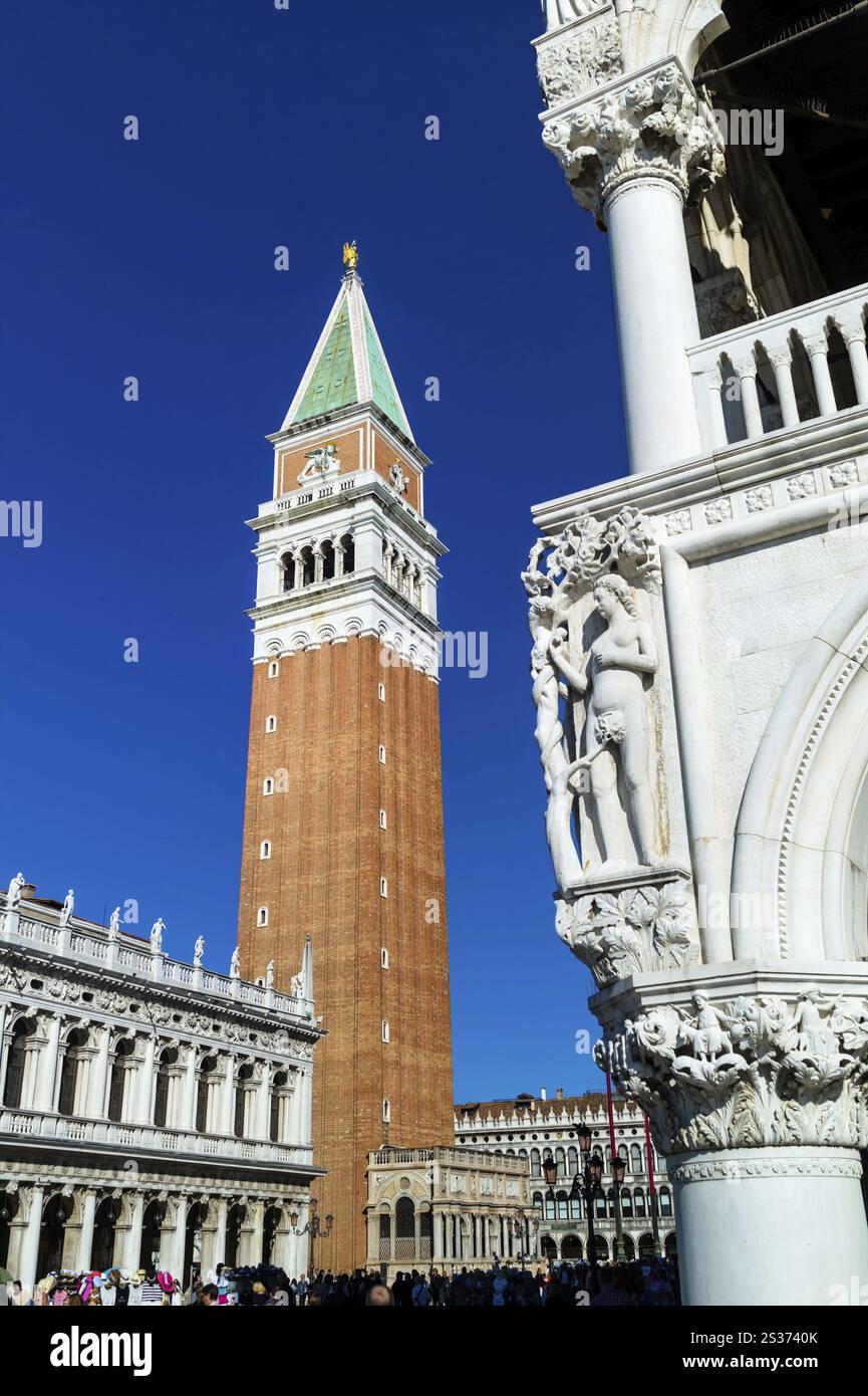 The Campanile on St Mark's Square in Venice, Italy. Landmark of the ...