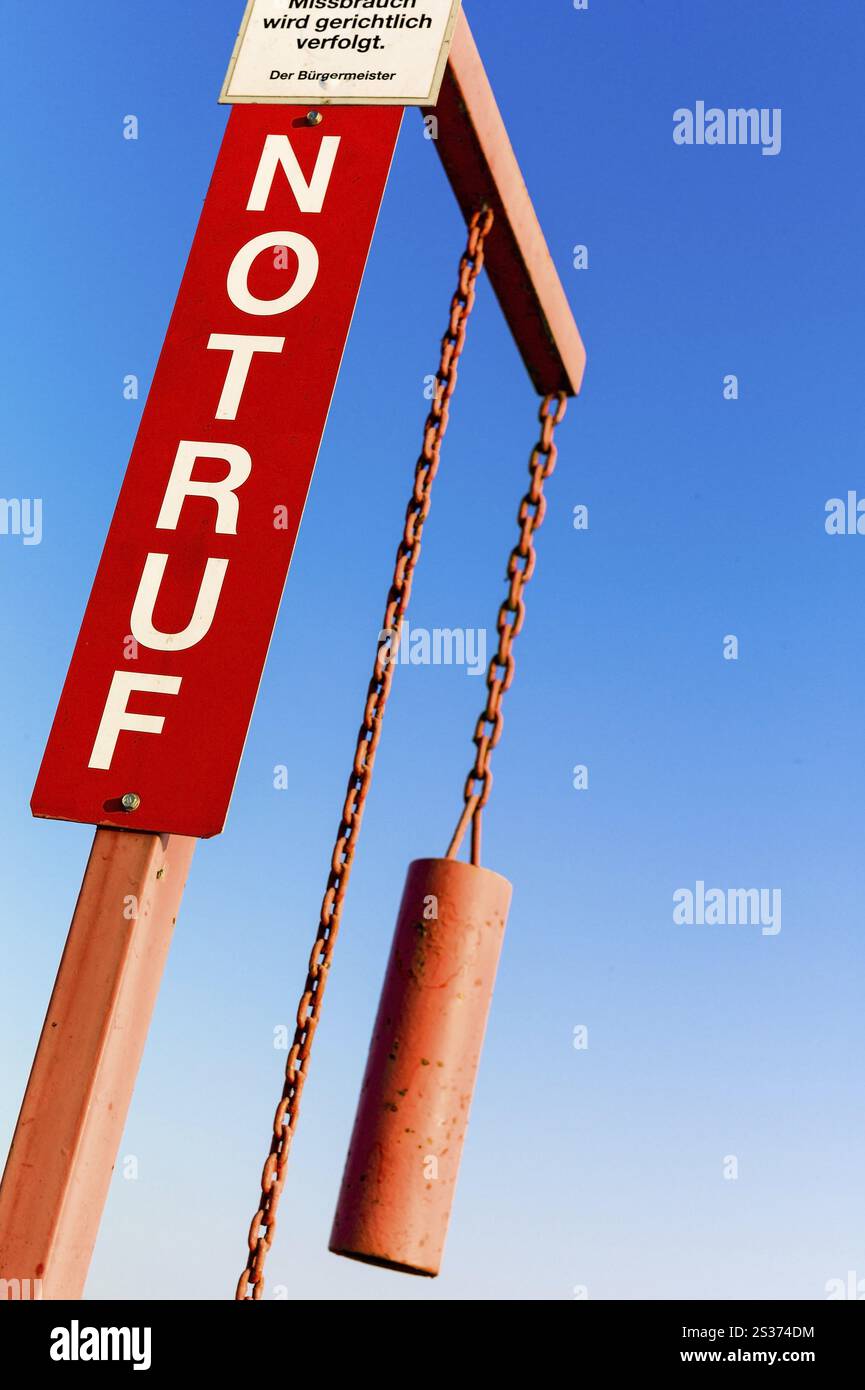 Emergency call sign, symbol photo for help and rescue services Stock ...