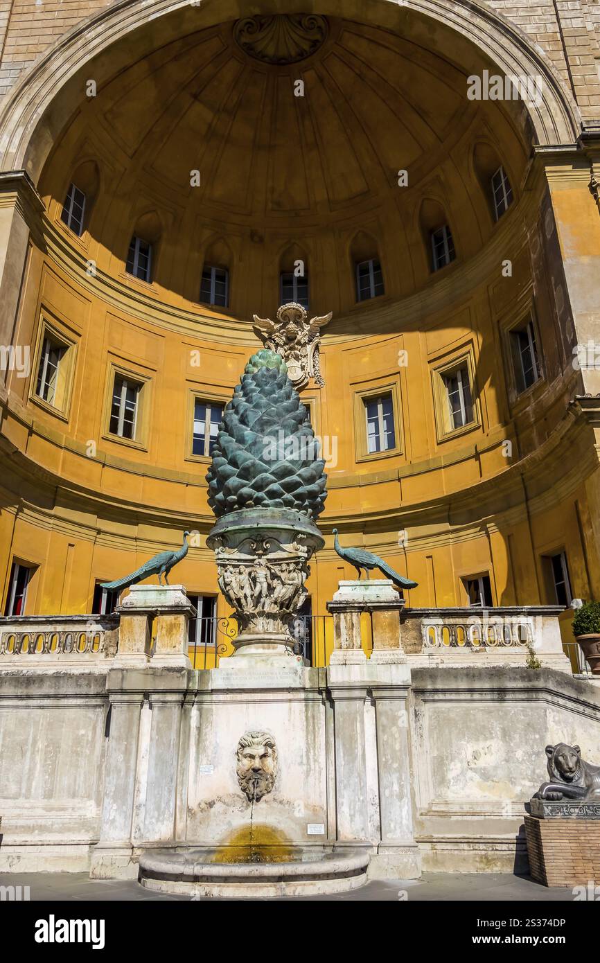 Italy, Rome, Vatican Museum, Cortile della Pigna Austria, Europe Stock ...