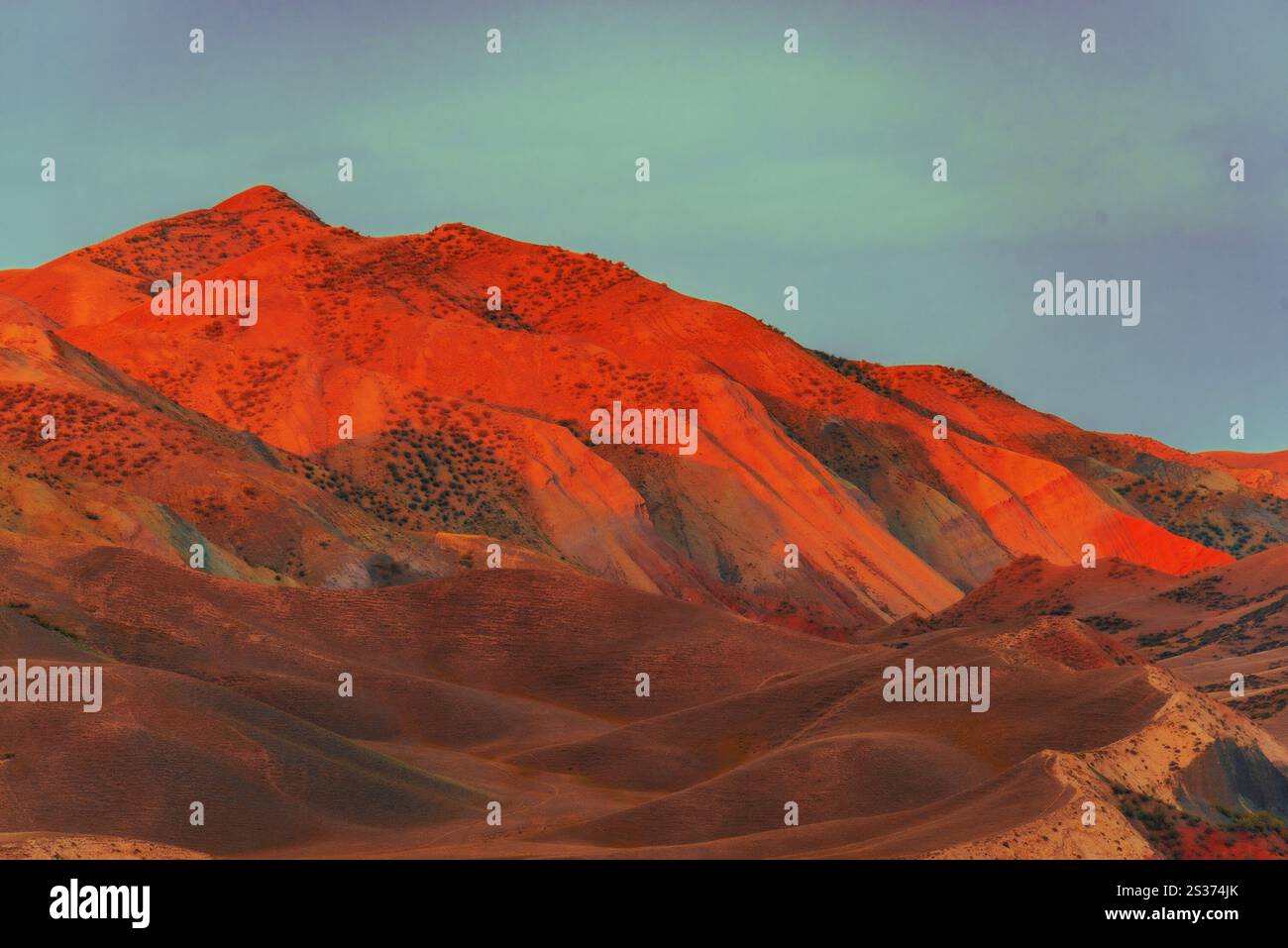 The Danxia landform at the foot of Tianshan Mountain in Changji Hui ...