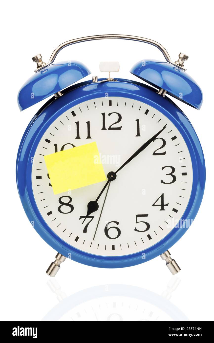 An alarm clock with a sticky note:School as a symbol Photo for the ...