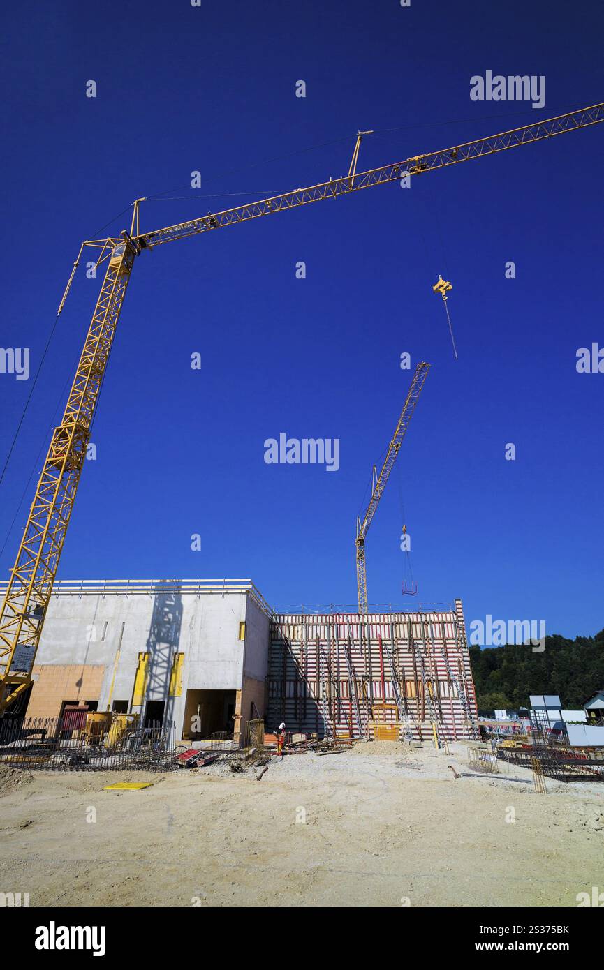 The construction site of a new company building for production and ...