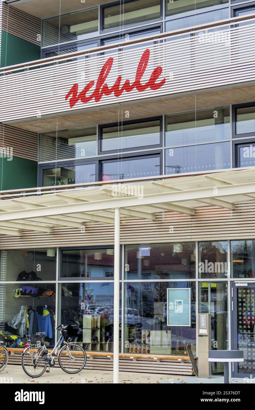 School building facade, symbol for education and school reform Austria ...