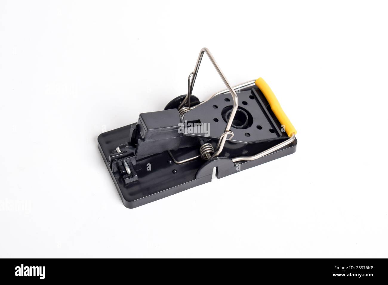 Steel Mouse trap isolated on white background. Mousetrap Close Up Stock ...