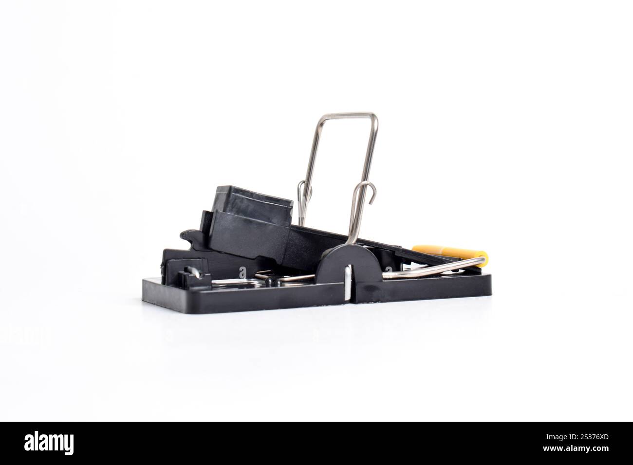Steel Mouse trap isolated on white background. Mousetrap Close Up Stock ...