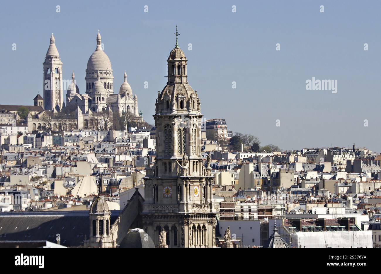 Rooftops of Paris with a view of Montmartre, France Paris, France ...