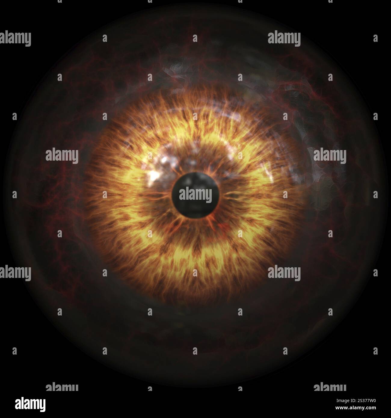 A 3d illustration of a beautiful golden eye iris texture Stock Photo ...