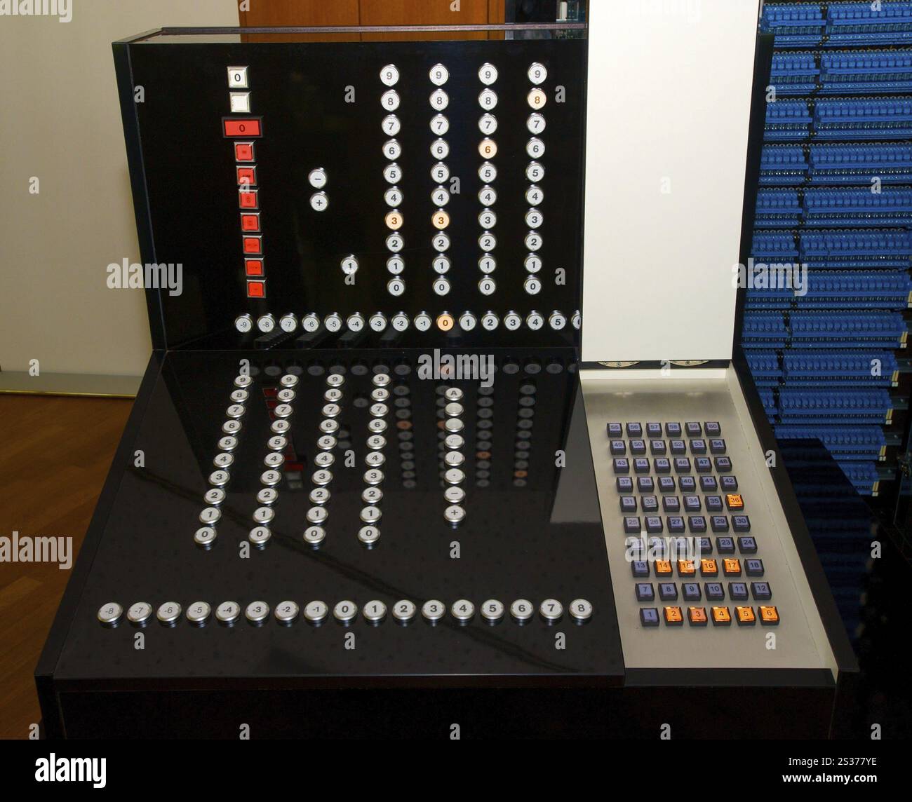 Control console, computer and storage cabinets Stock Photo - Alamy