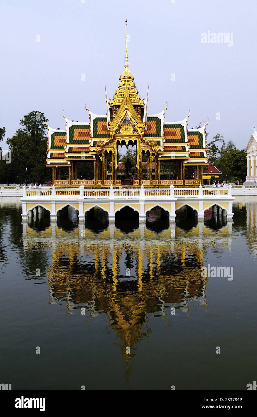 Aisawan Thippa-at water pavilion in Thailand near Ayutthaya Stock Photo ...