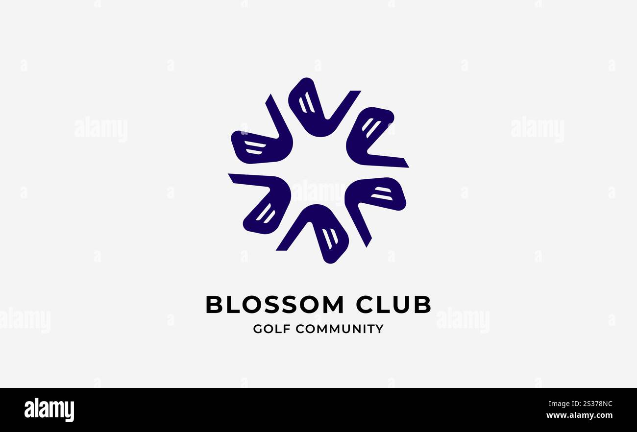 Logo mandala pattern with golf stick. Sport, competition and club ...