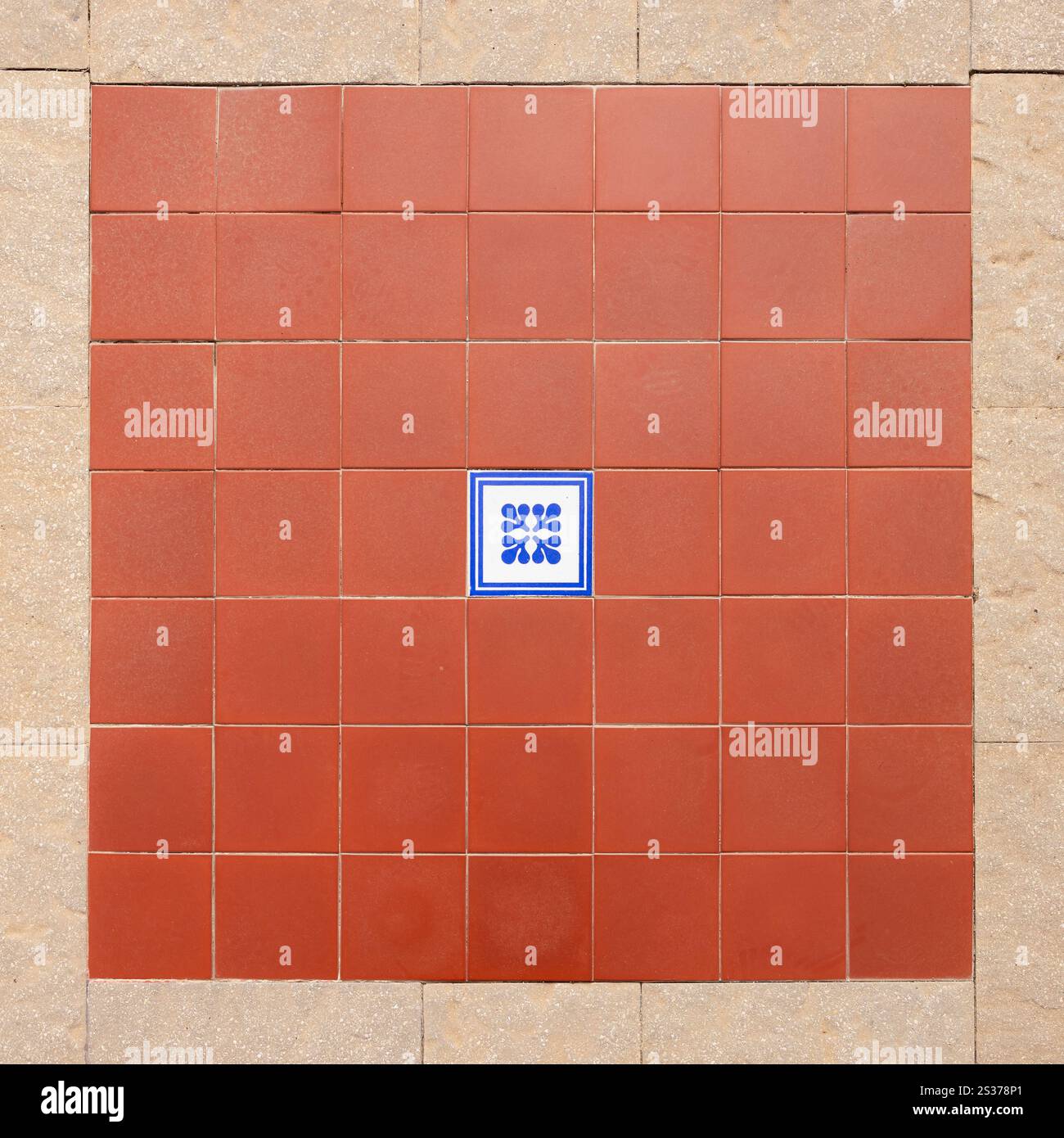 beautiful red brick square background with white square inside Stock ...