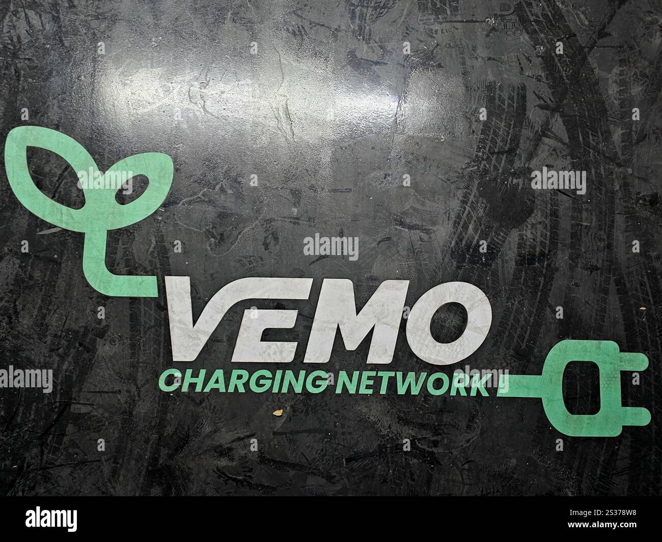 Mexico City, Mexico - May 28 2024: Public charging station for electric vehicles VEMO Charging ...