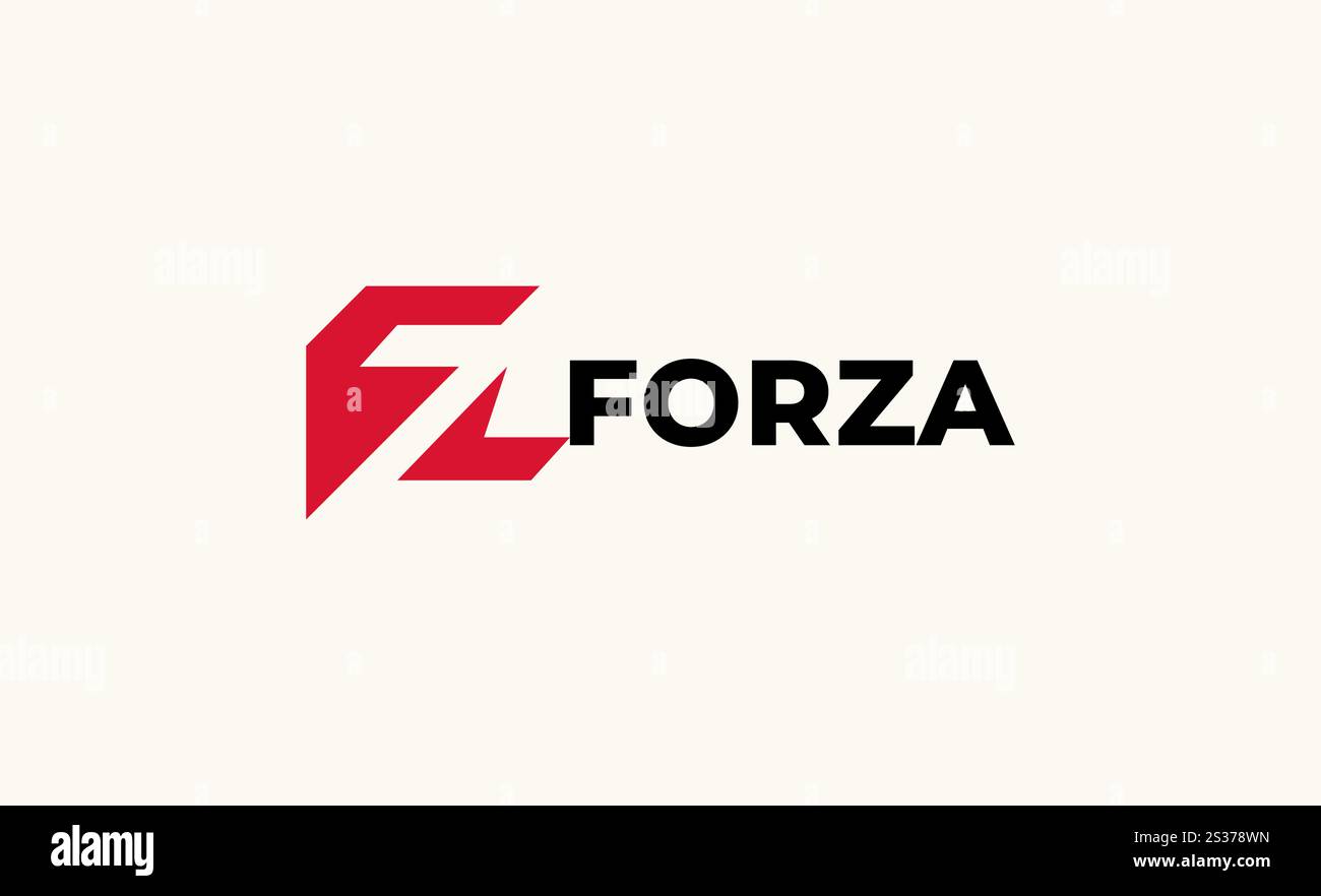 Logo letter F and Z in bold and strong concept. Monogram minimalist and ...