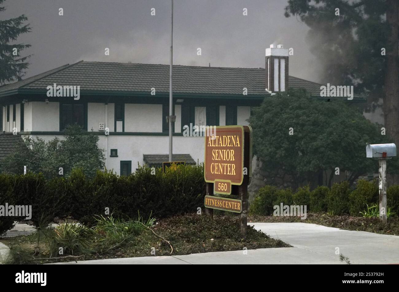 The Altadena Senior Center during the Eaton Fire, Wednesday, Jan. 8 ...