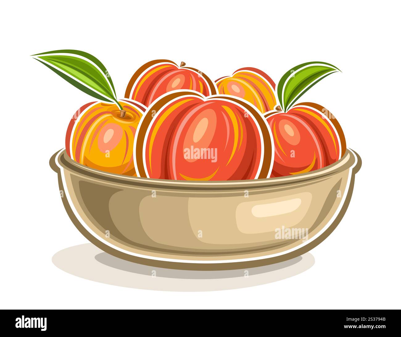 Fruit print plate Cut Out Stock Images & Pictures - Alamy