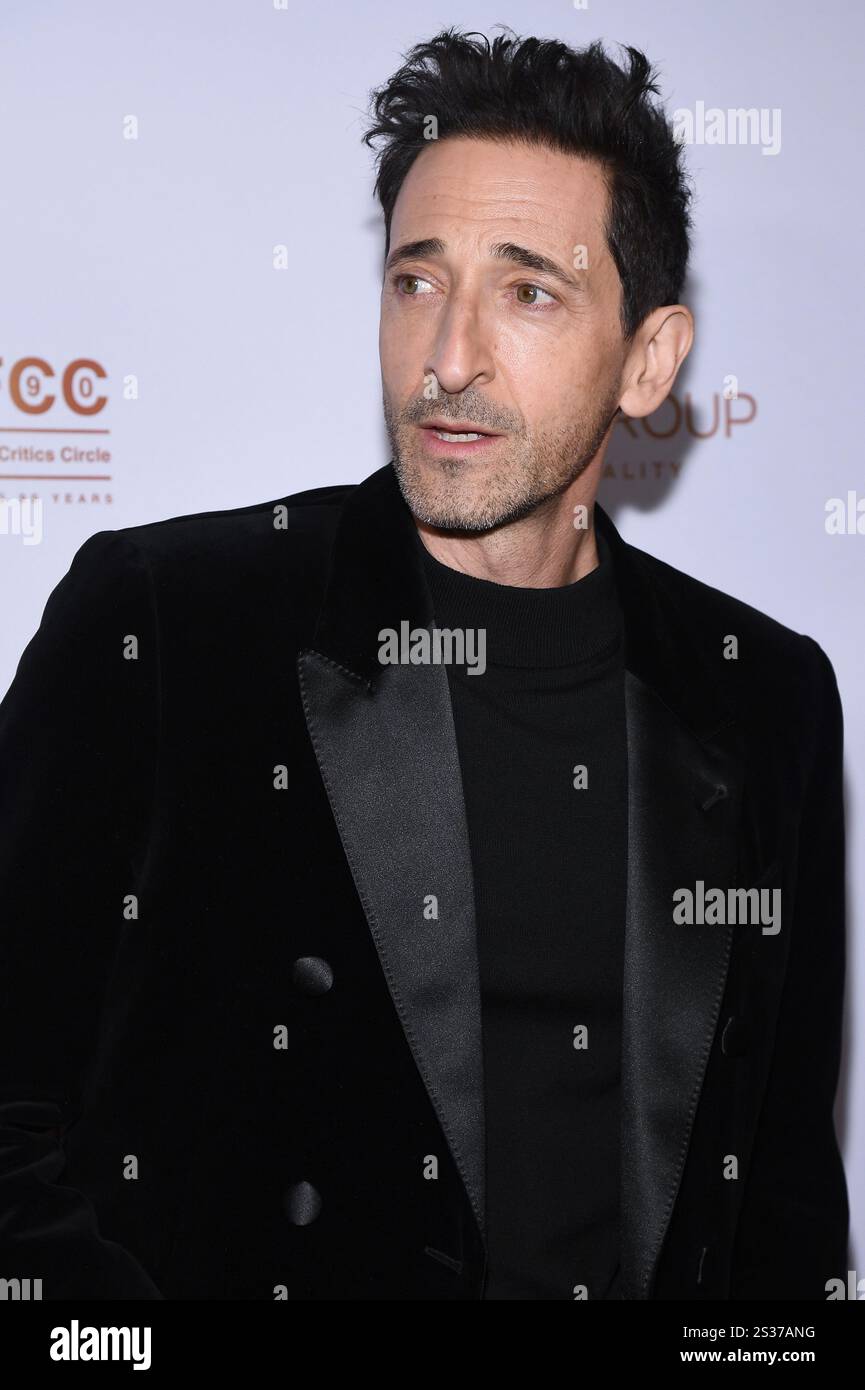 New York, USA. 08th Jan, 2025. Adrien Brody attends the 2025 New York ...
