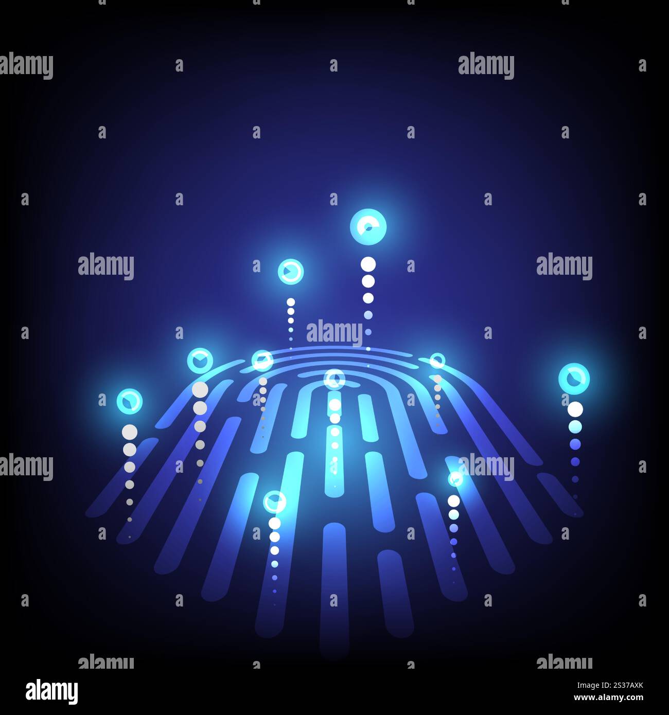 Abstract background with perspective fingerprint password, stock vector ...