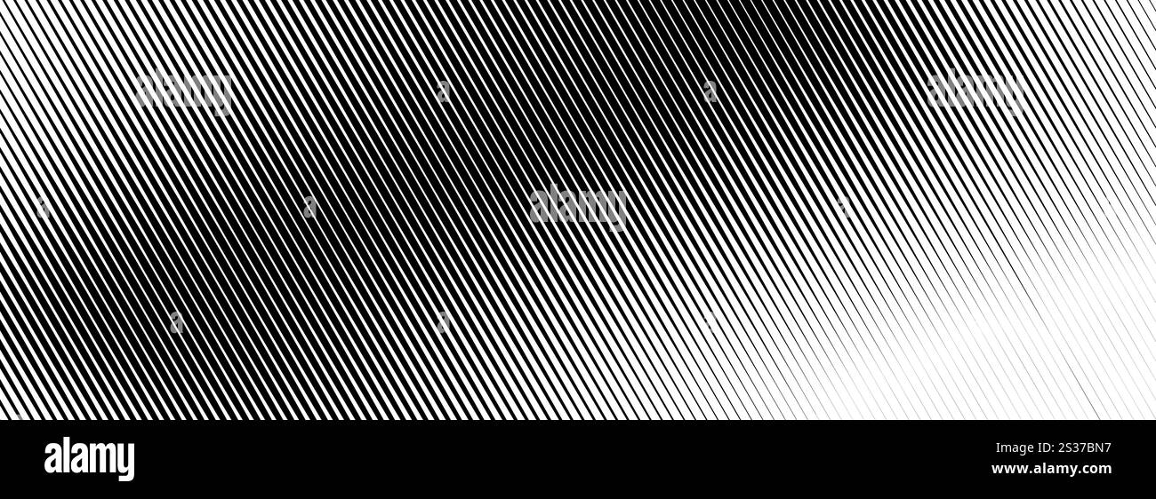 Vanishing linear gradient texture. Black diagonal stripes gradation ...