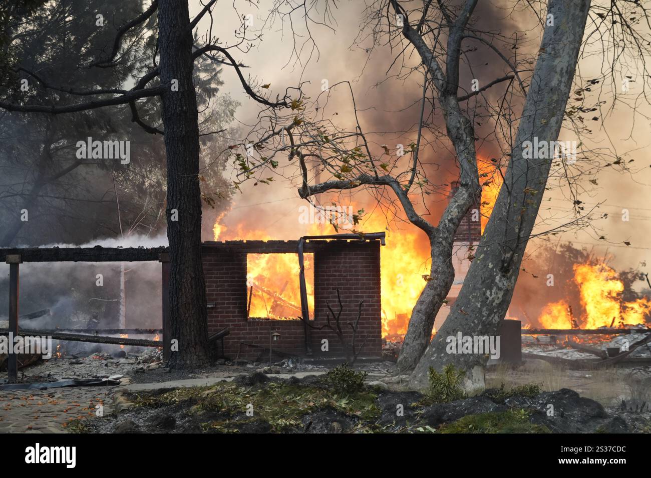 Altadena, United States. 08th Jan, 2025. A residence on Mt. Curve Ave ...
