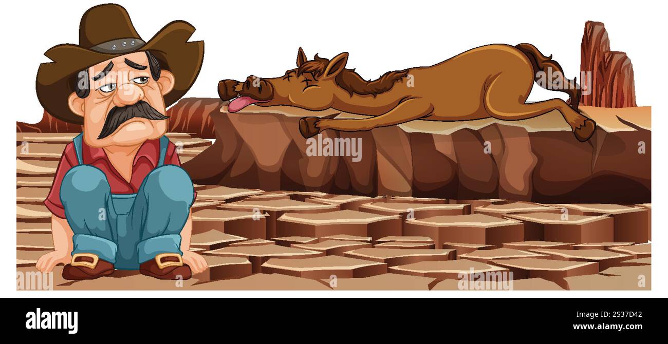 Cracked dry landscape Cut Out Stock Images & Pictures - Alamy