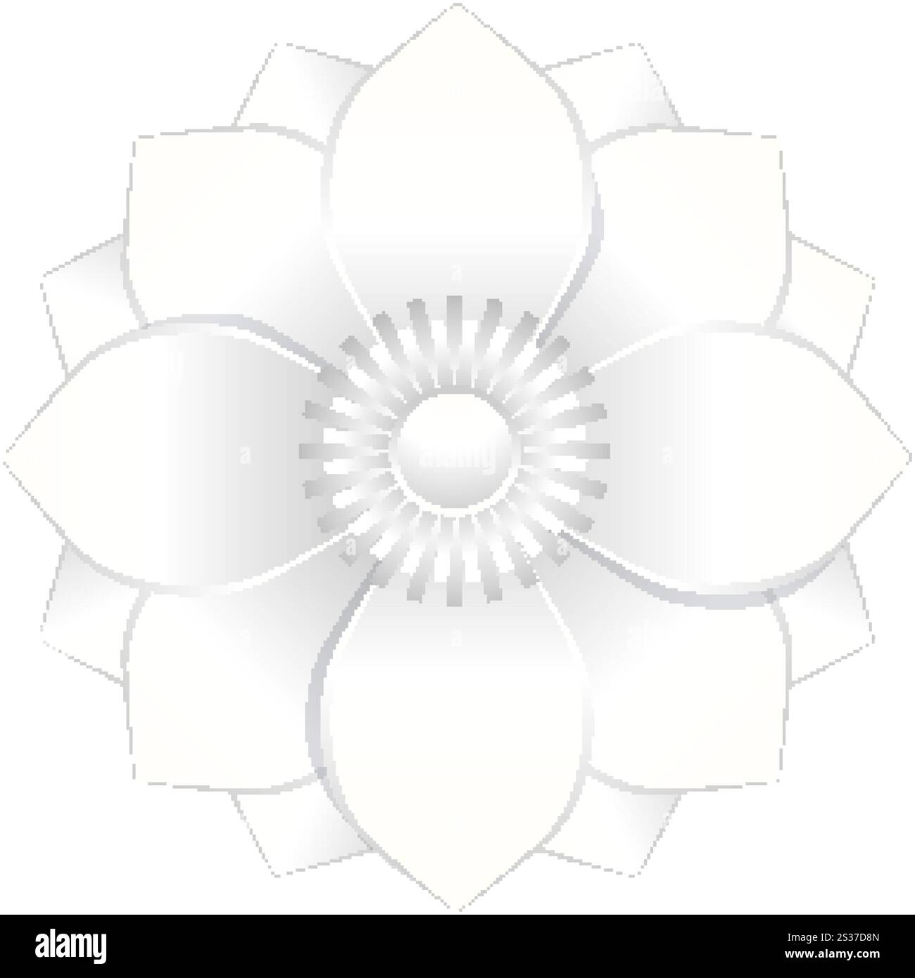 A detailed vector of a white flower Stock Vector Image & Art - Alamy