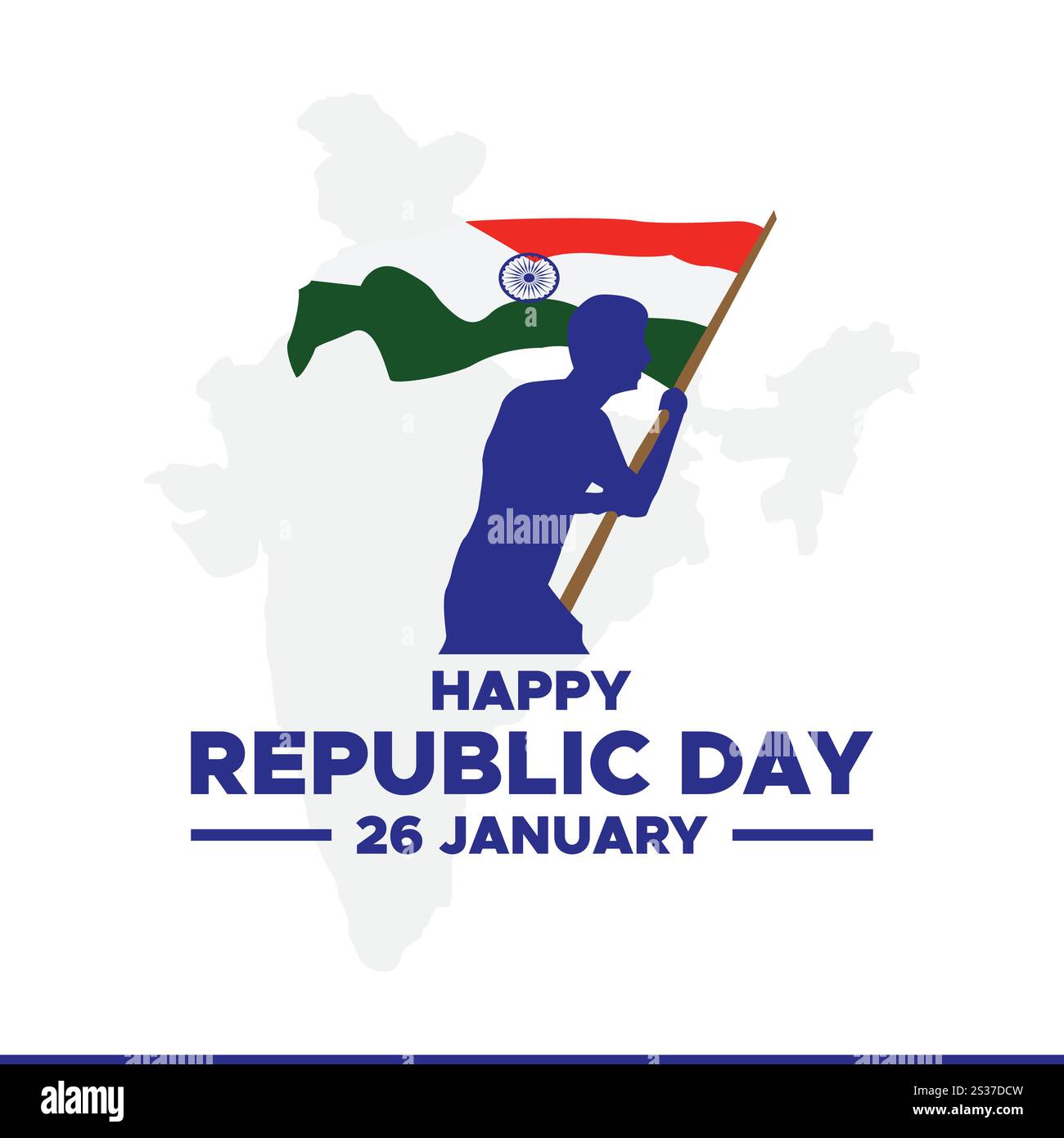 26 January - Happy Republic Day of India Banner Design. Indian Republic ...