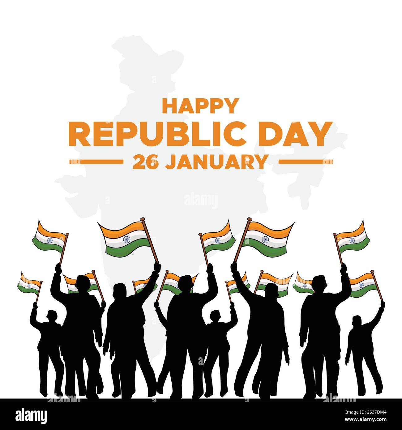 26 January - Happy Republic Day of India Banner Design. Indian Republic ...